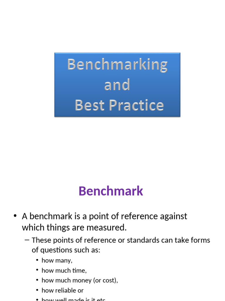 Unit-4 B) Benchmarking & Best Practice in SCM - Final | PDF ...