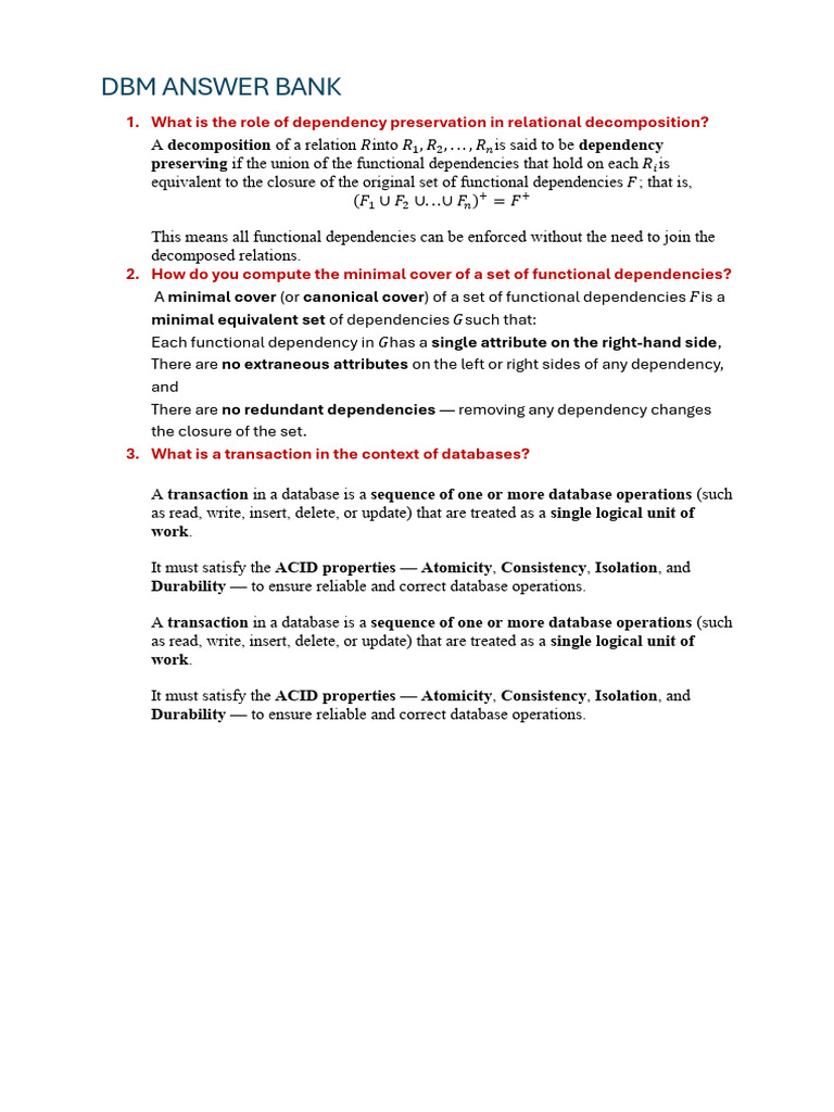 Understanding Database Functional Dependencies | PDF | Database ...