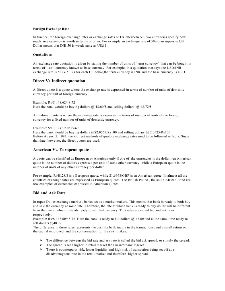 Foreign Exchange Rate | PDF | Fixed Exchange Rate System | Exchange Rate