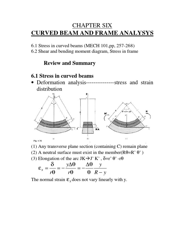 Curved Beam and Frame Analysis | PDF