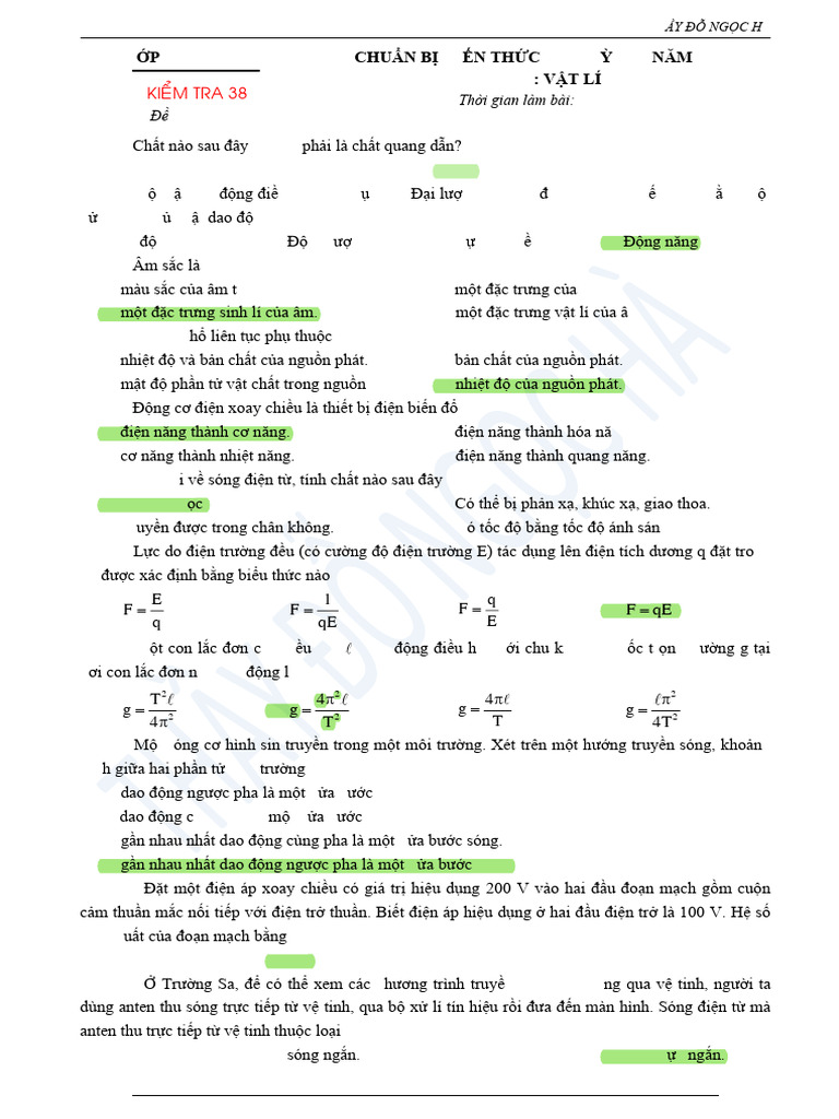 Kiem Tra 38 - Vip-A 2023 | PDF
