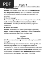 IB ESS Case Studies Overview | PDF | Biodiversity | Climate Change