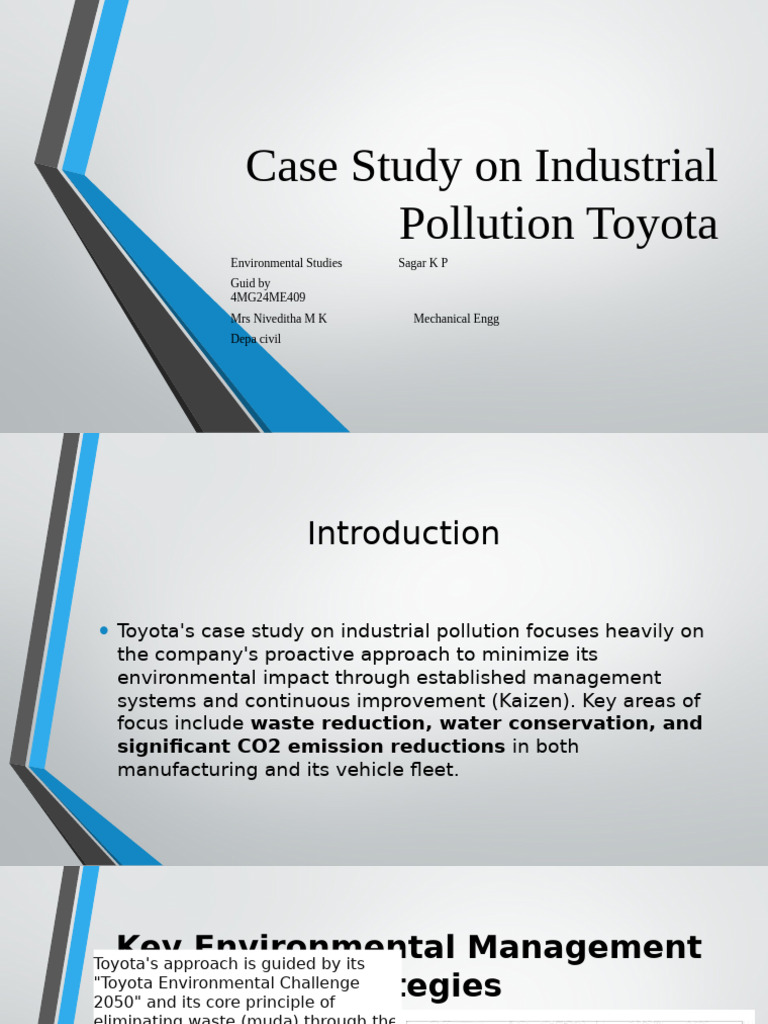 Toyota's Industrial Pollution Case Study | PDF | Toyota | Recycling
