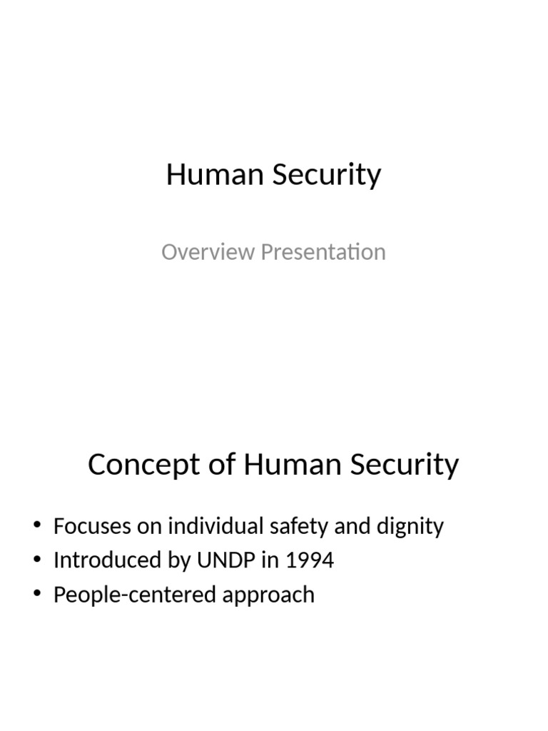 Human Security | PDF