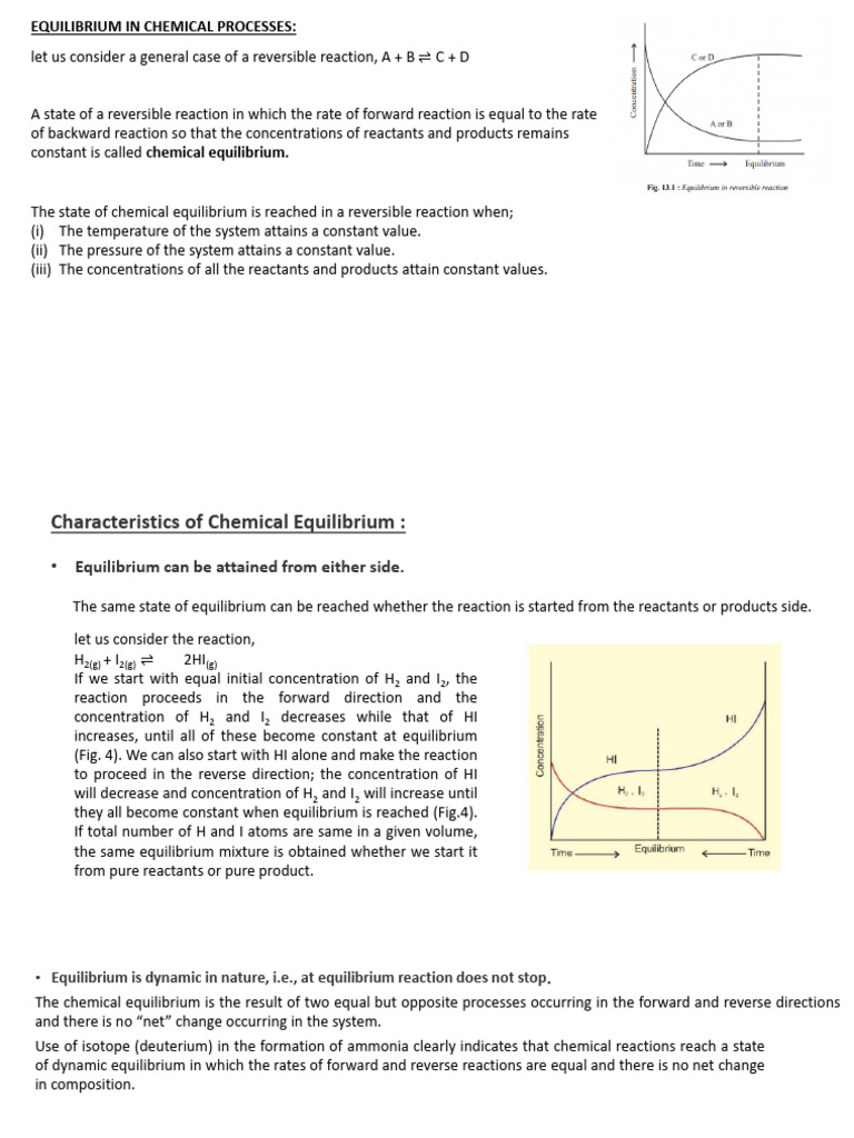 Understanding Chemical Equilibrium Concepts | PDF | Chemical ...