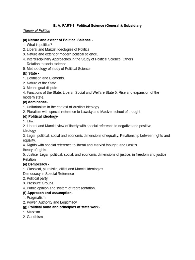 Political Science | PDF