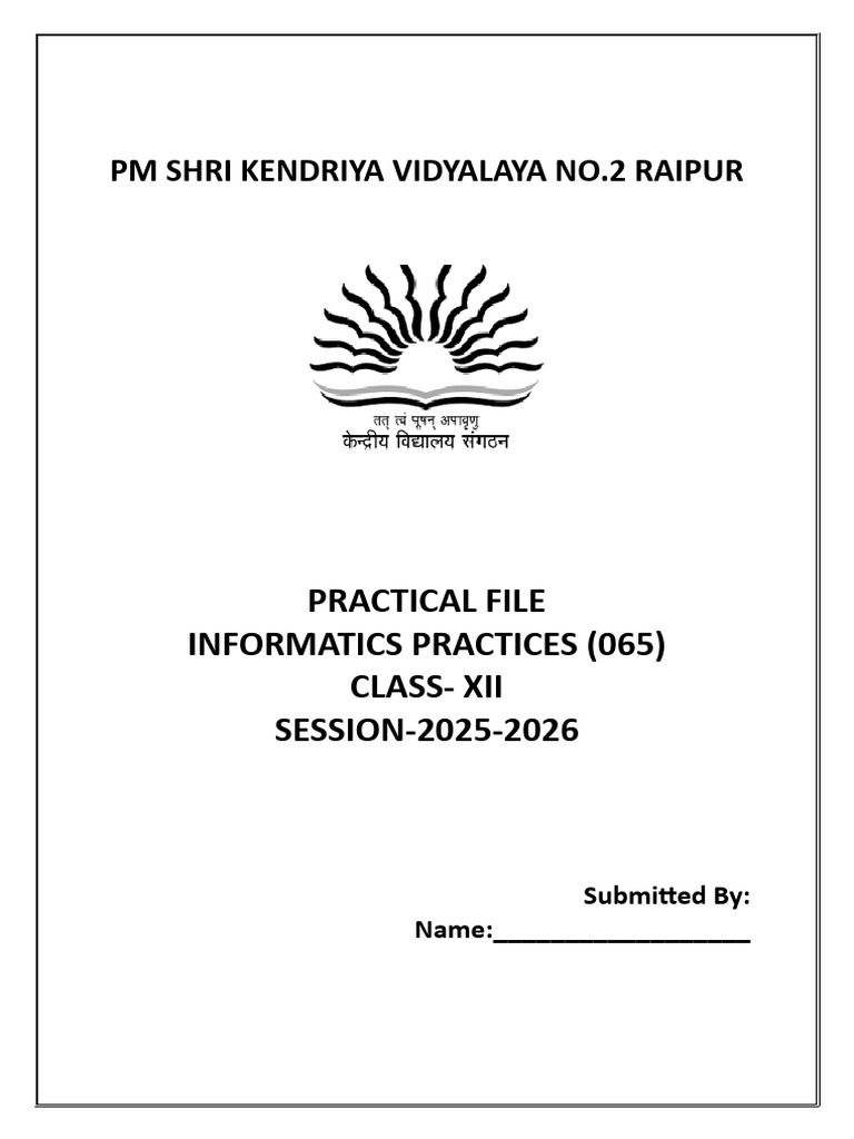 Class XII Informatics Practices Practical | PDF | Databases | Data