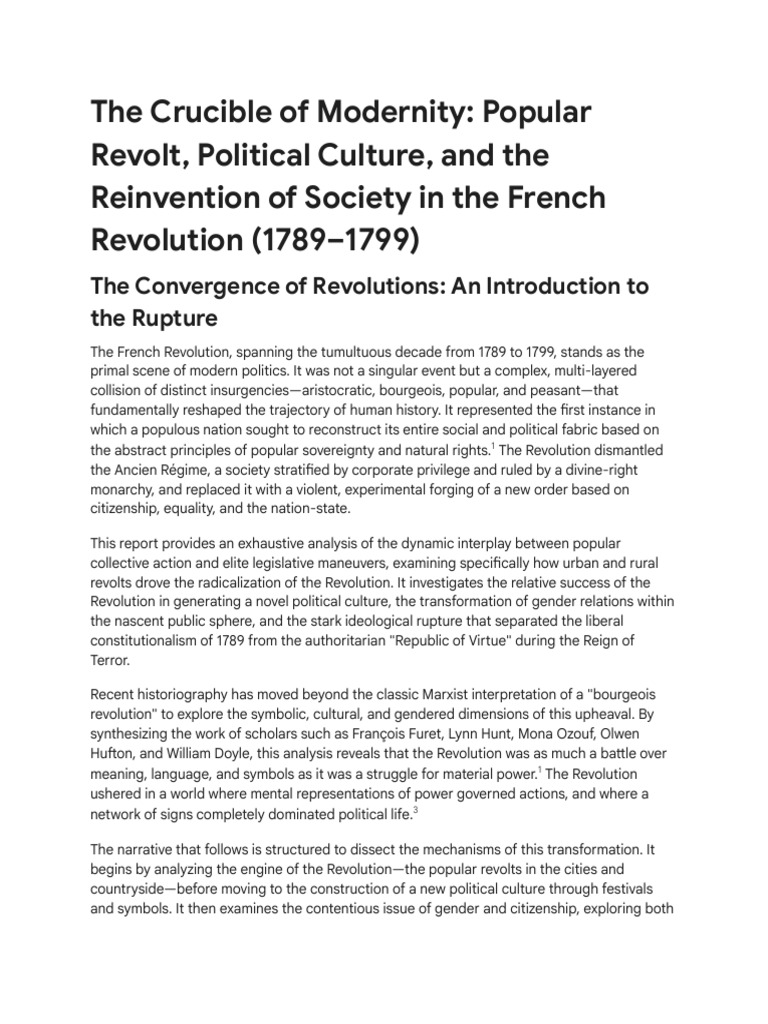 French Revolution - Key Events and Culture | PDF | Reign Of Terror ...