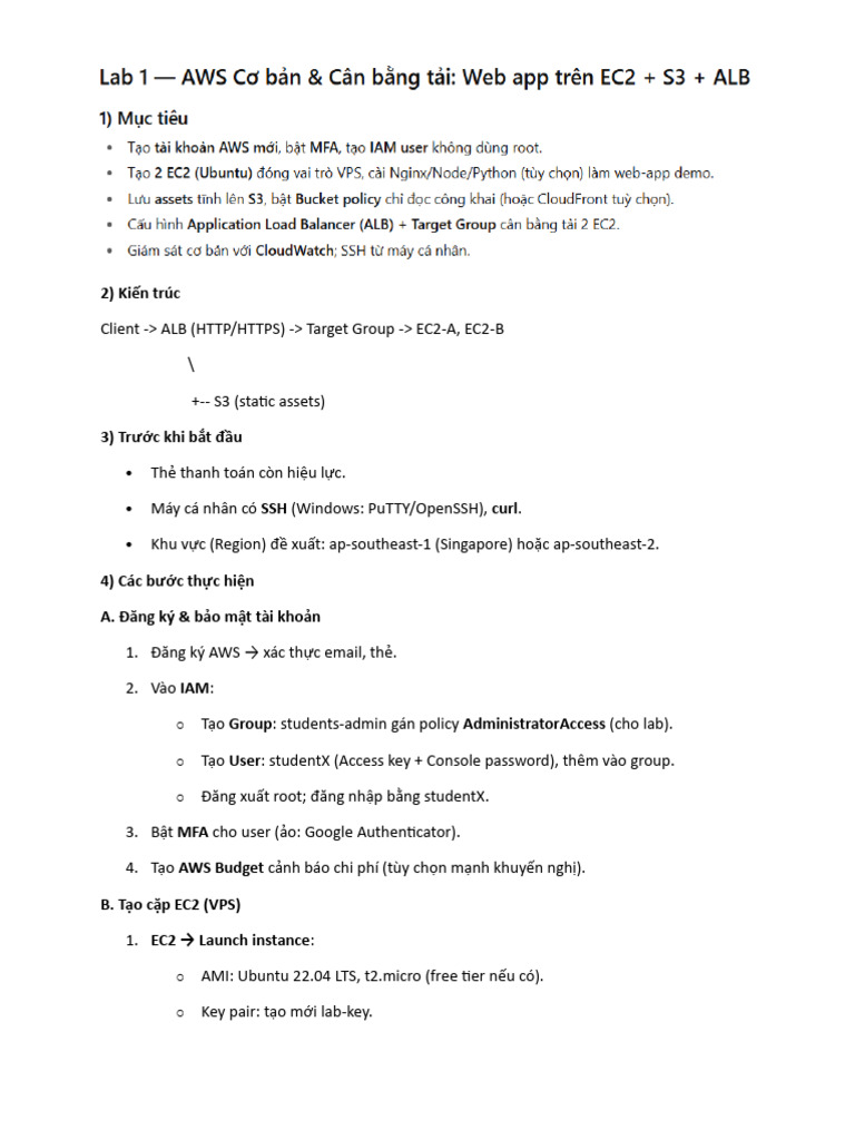 Cloud Lab1 | PDF