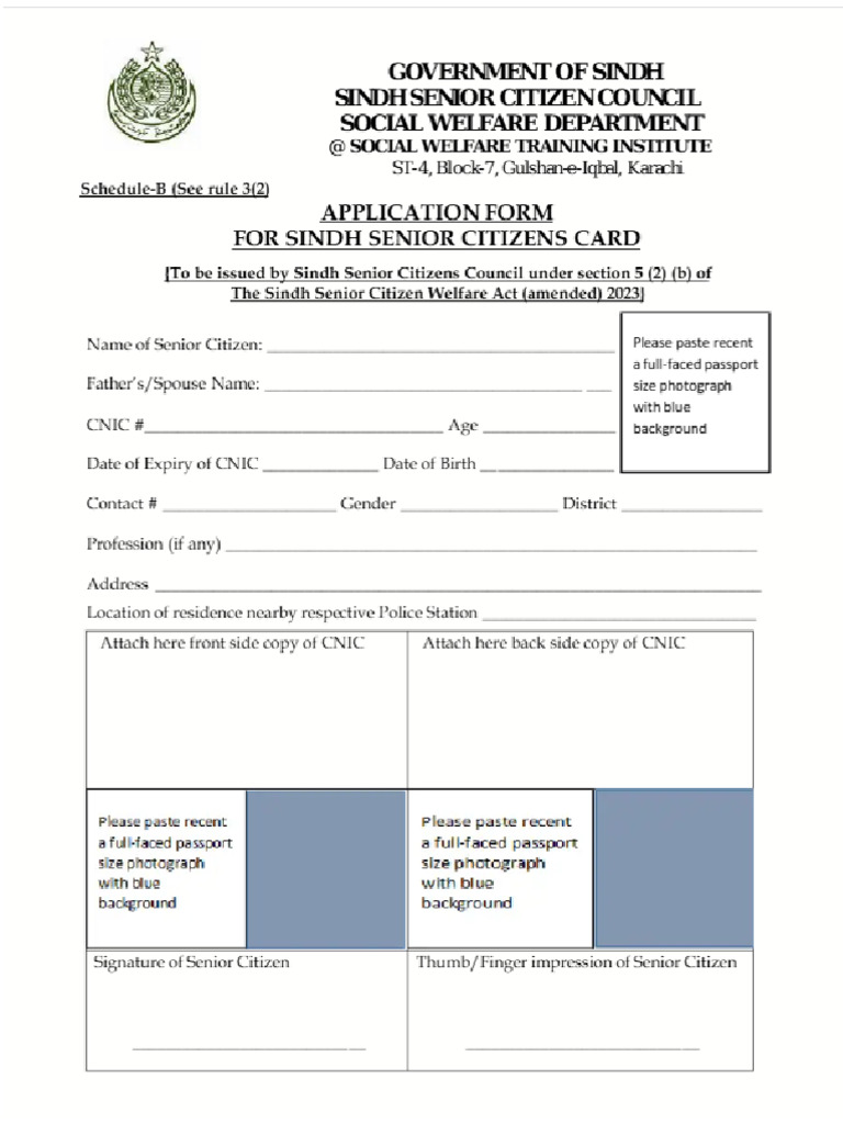 Senior Citizen Form01 | PDF