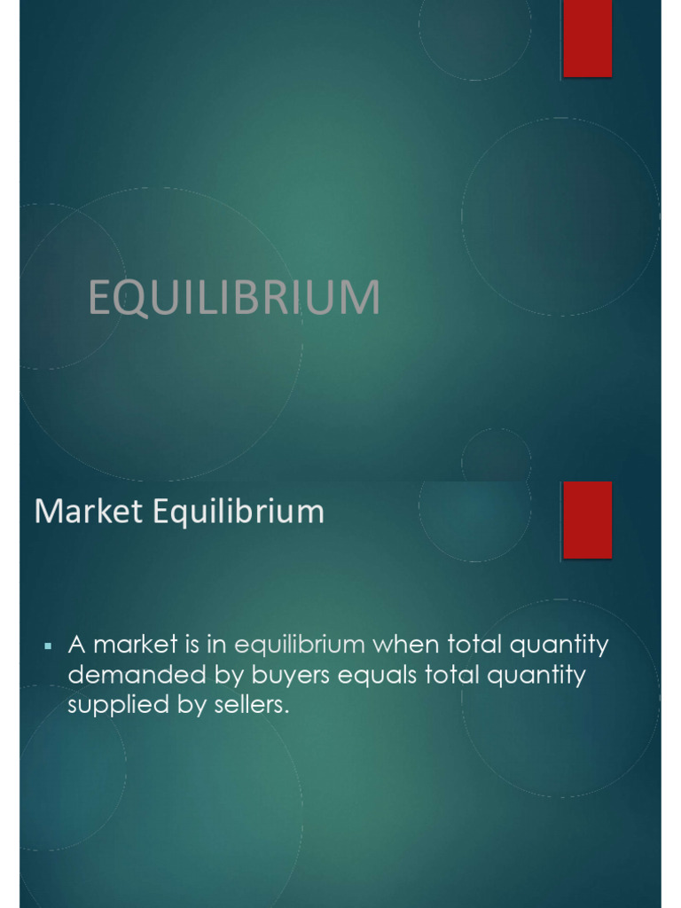 Lecture 2 Equilibrium | PDF | Tax Incidence | Economic Equilibrium