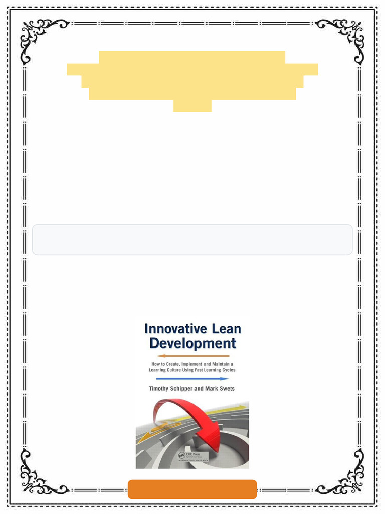 Innovative Lean Development How to Create Implement and Maintain a ...