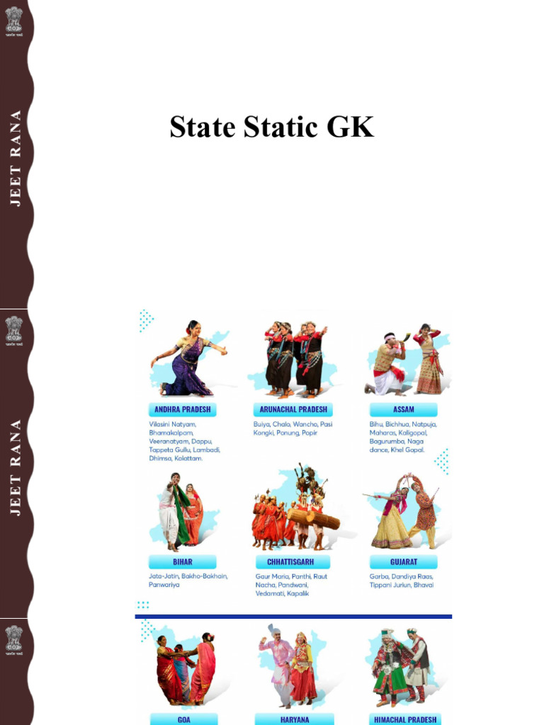 Static GK Folk Dance | PDF