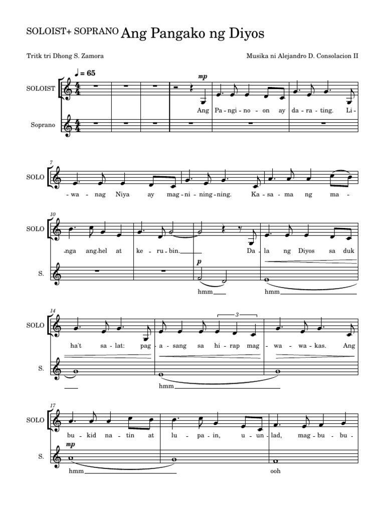 S+soprano - Ang Pangako NG Diyos | PDF