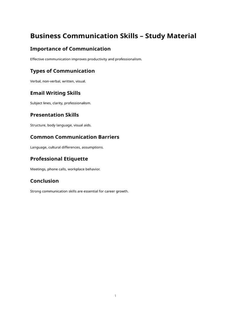 Essential Business Communication Skills | PDF