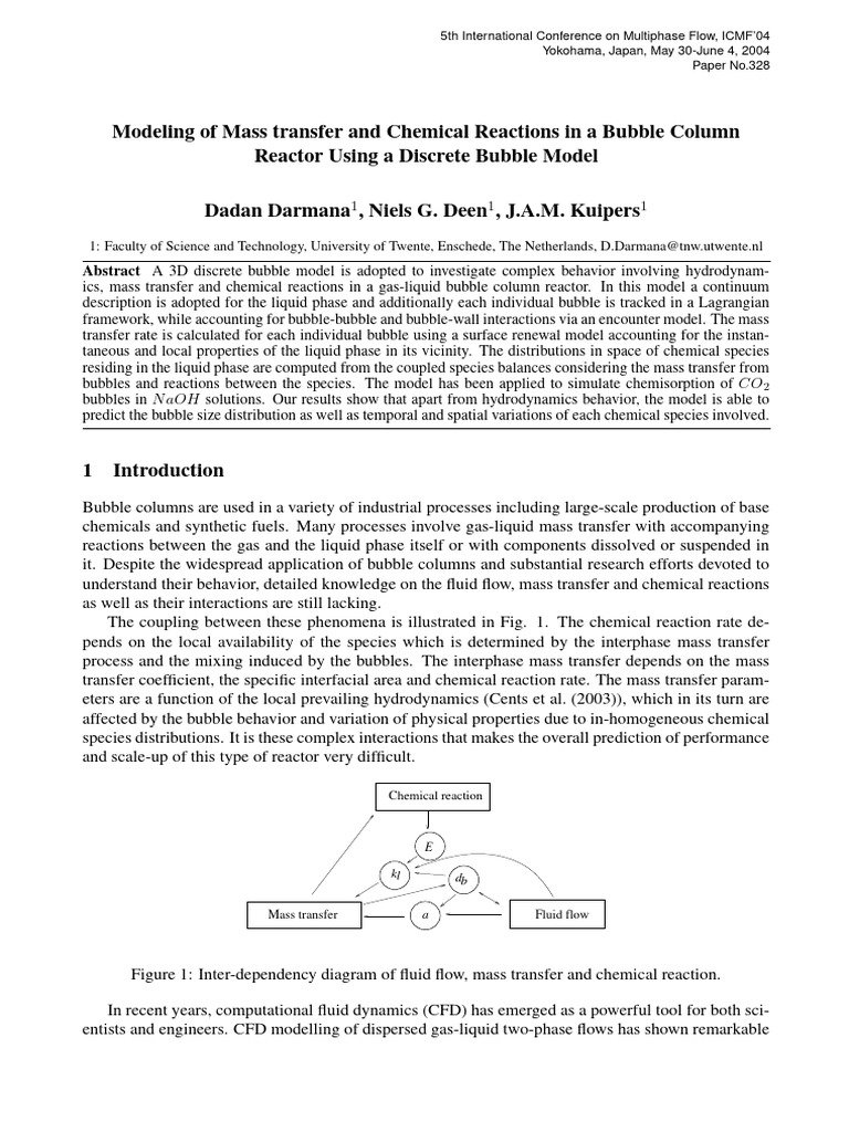 Bubble Column Reactor Modeling | PDF | Fluid Dynamics | Viscosity