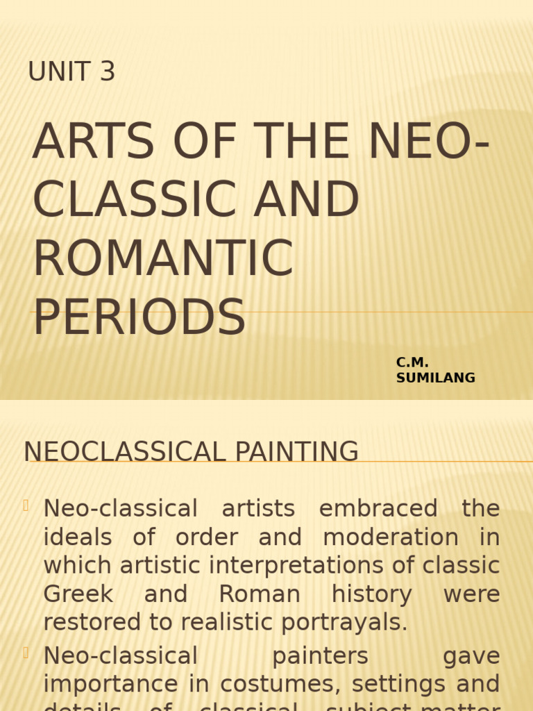 Neoclassicism and Romanticism in Art | PDF | Romanticism | The Arts