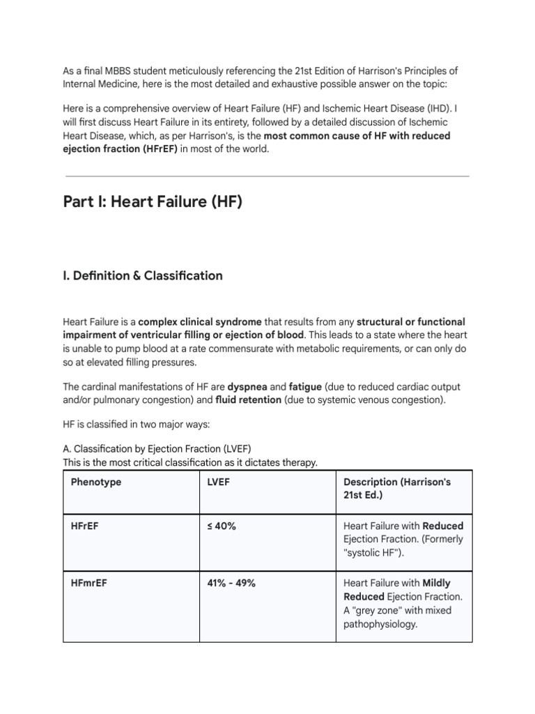 Heart Failure and Ischemic Heart Disease | PDF | Myocardial Infarction ...