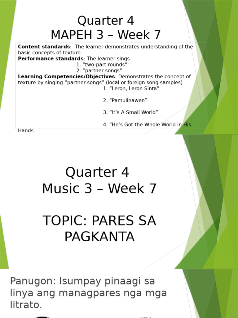 Q4 Mapeh Week 7 | PDF
