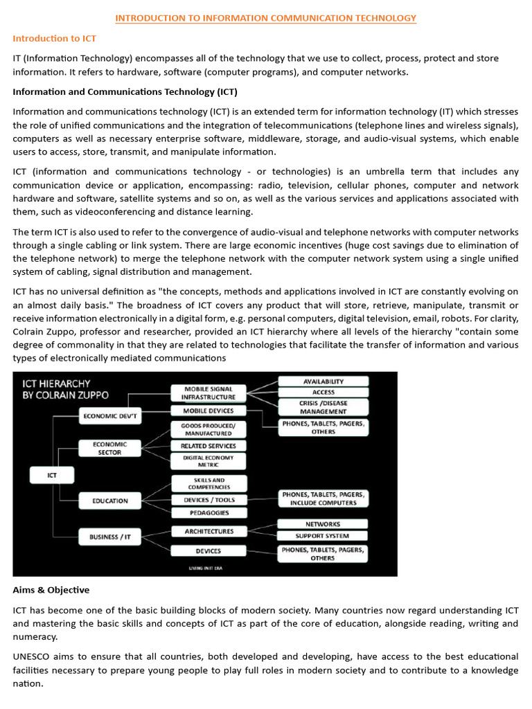 Introduction to Information Communication Technology | PDF ...