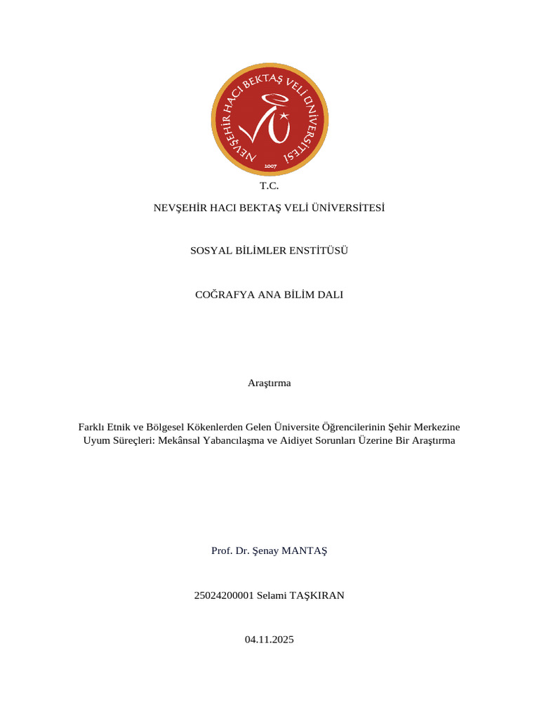 Selami TAŞKIRAN Coğrafya Ödevi - Kopya | PDF
