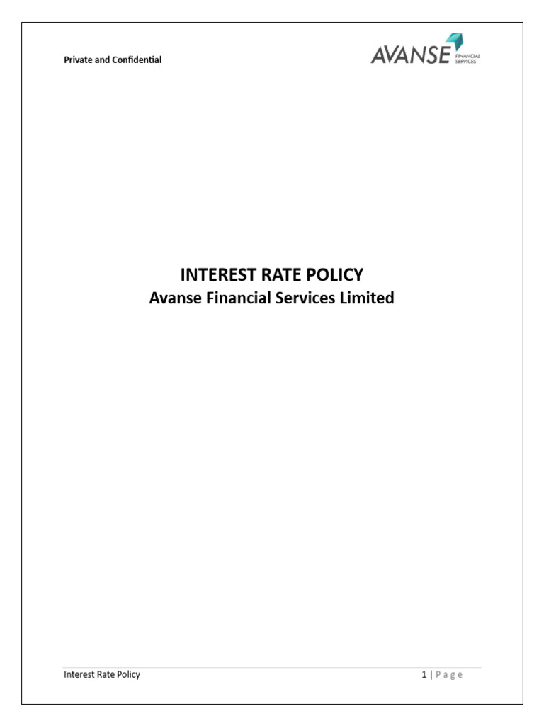 Avanse Financial Services Interest Rate Policy | PDF | Interest ...