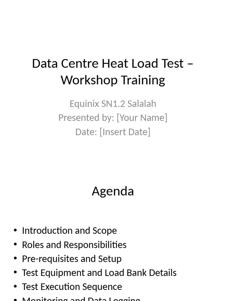 Heat Load Test Workshop Training | PDF