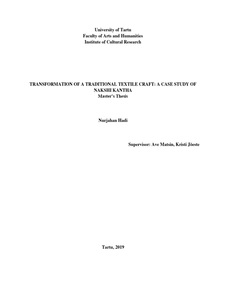 Transformation of a Traditional Textile | PDF | Embroidery