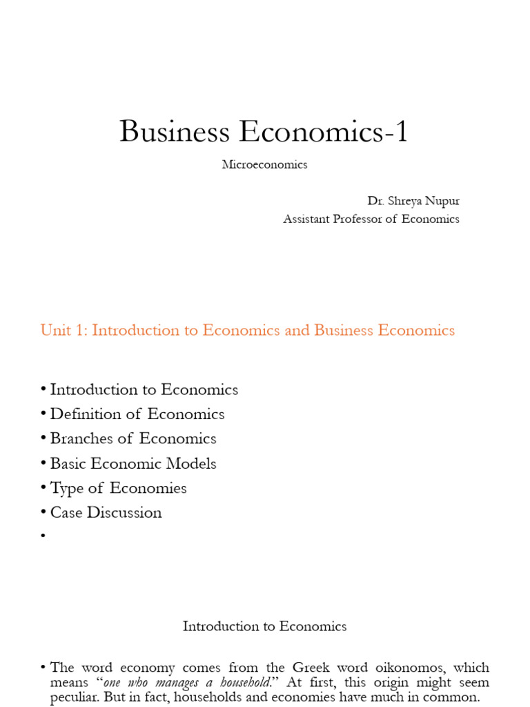 Introduction to Business Economics Concepts | PDF | Macroeconomics ...