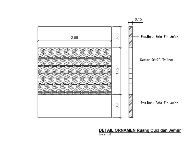Detail Dinding Ruang Cuci | PDF