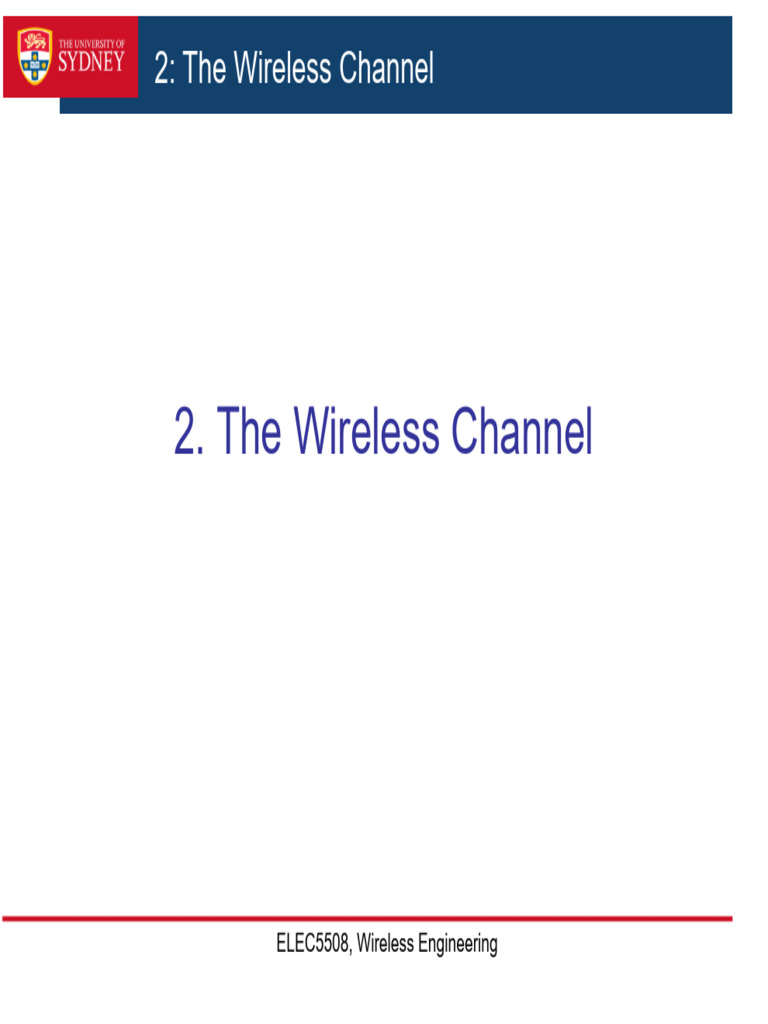 Understanding Wireless Channel Dynamics | PDF | Orthogonal Frequency ...