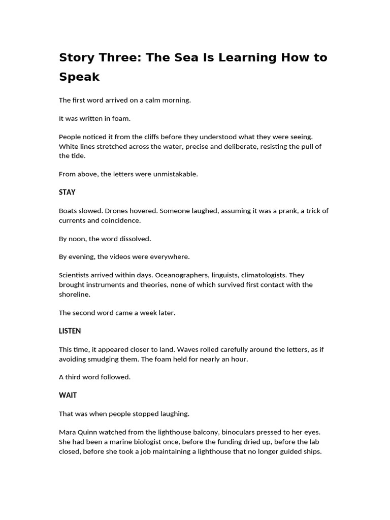 The Sea's Silent Language Emerges | PDF | Sea | Sonar