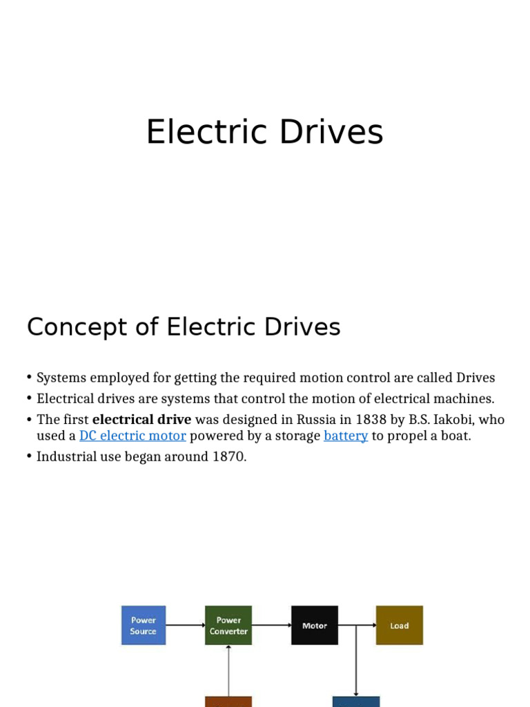 Overview of Electric Drives Systems | PDF | Electric Motor | Machines
