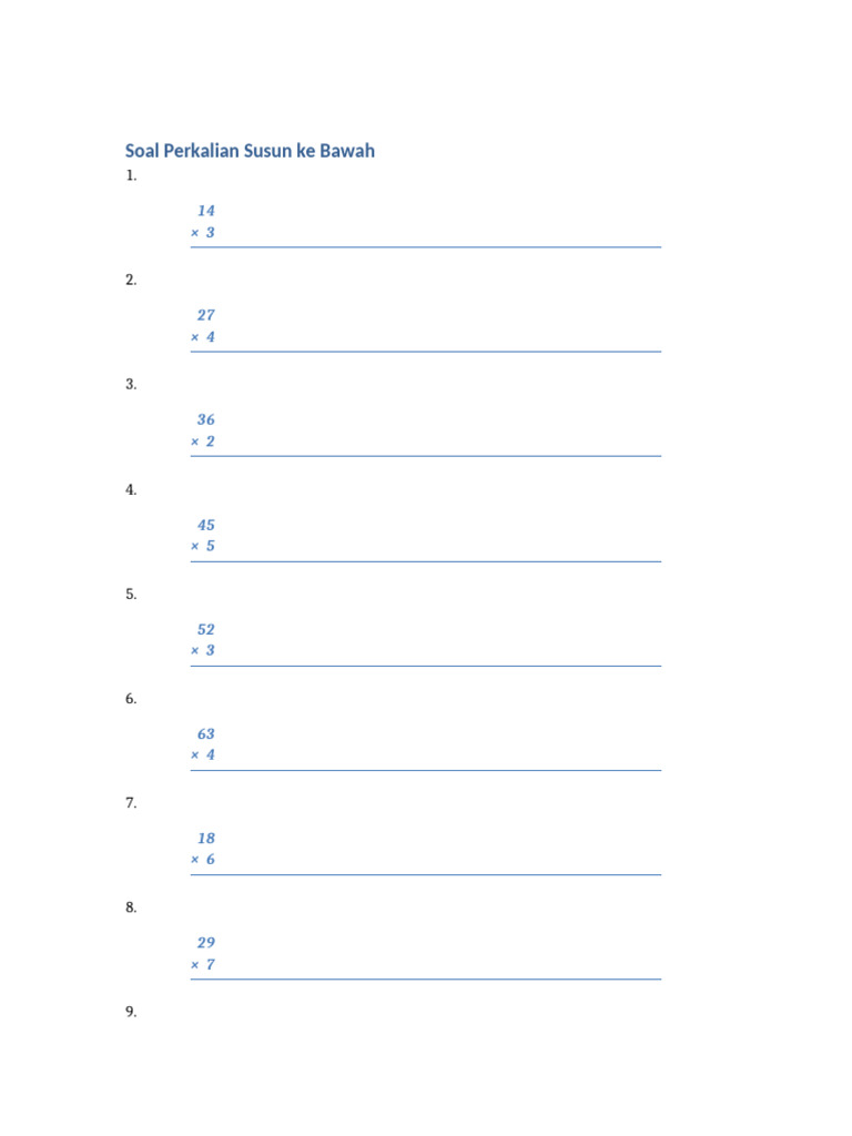 Soal Perkalian | PDF