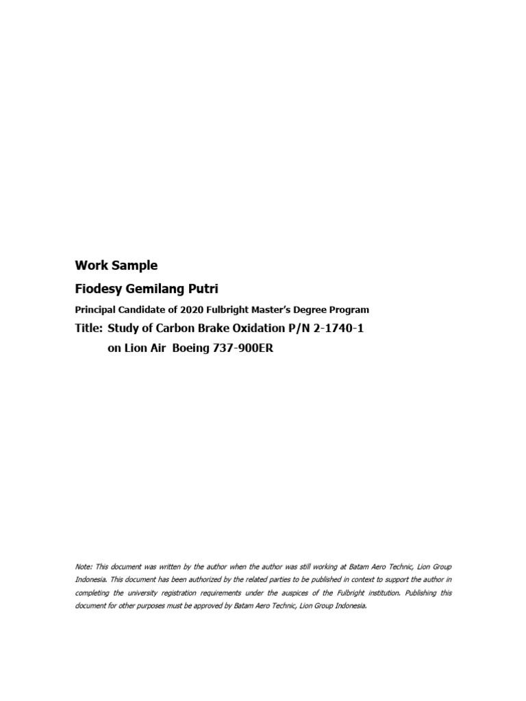 Carbon Brake Oxidation Study B737-900ER | PDF | Catalysis | Flight Recorder