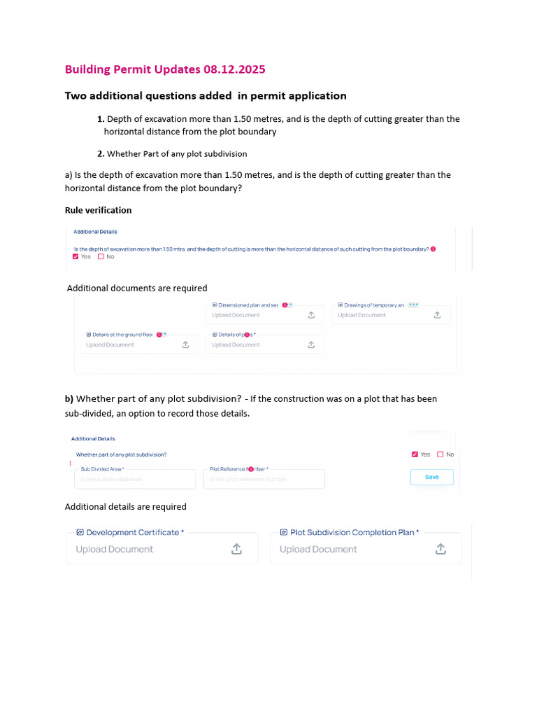 Building Permit Updates 08.12.2025 | PDF