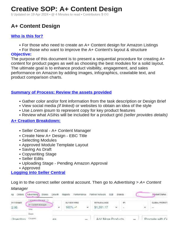 A+ Content Design Guide for Amazon | PDF | Page Layout | Skin Care