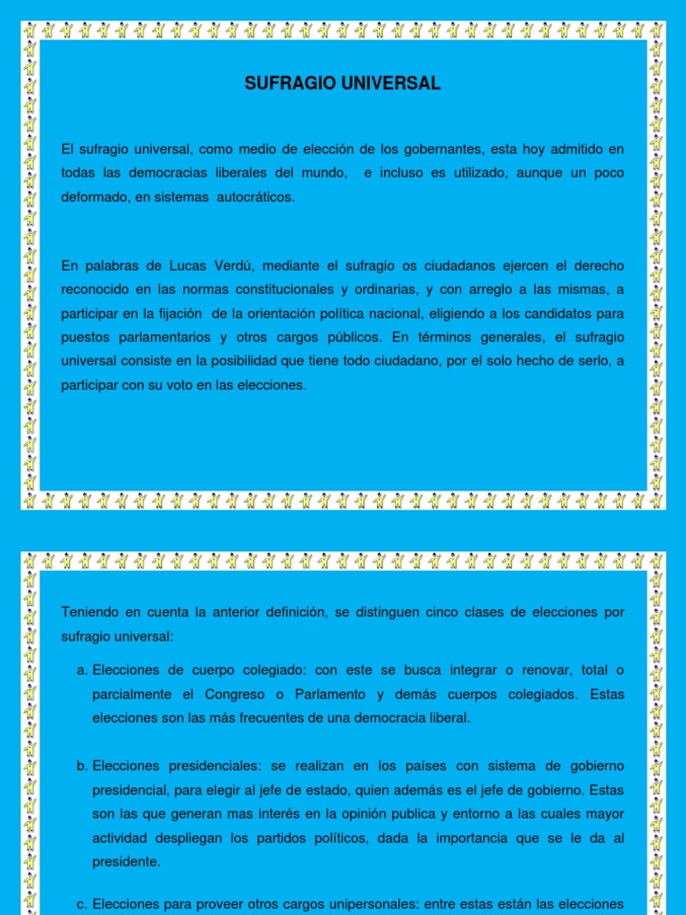 Sufragio Universal | PDF | Sufragio | Elecciones