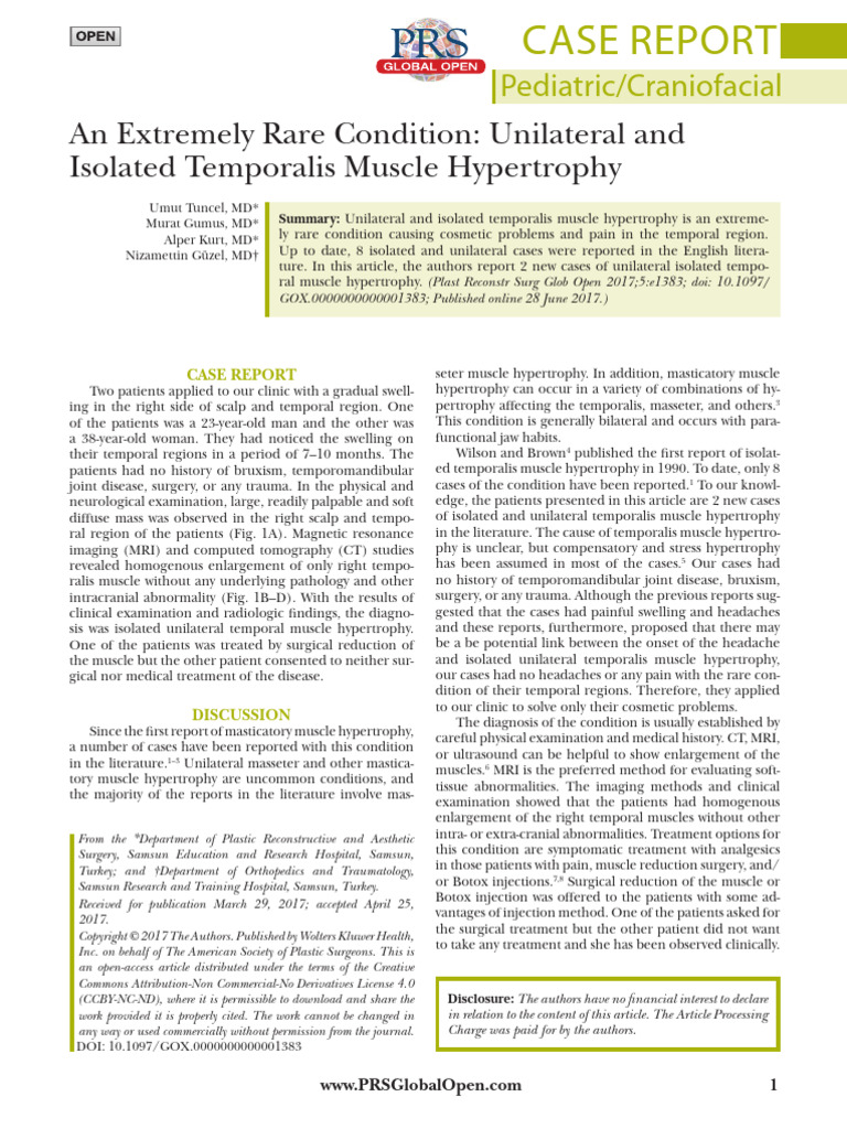 An Extremely Rare Condition Unilateral And.28 | PDF | Magnetic ...