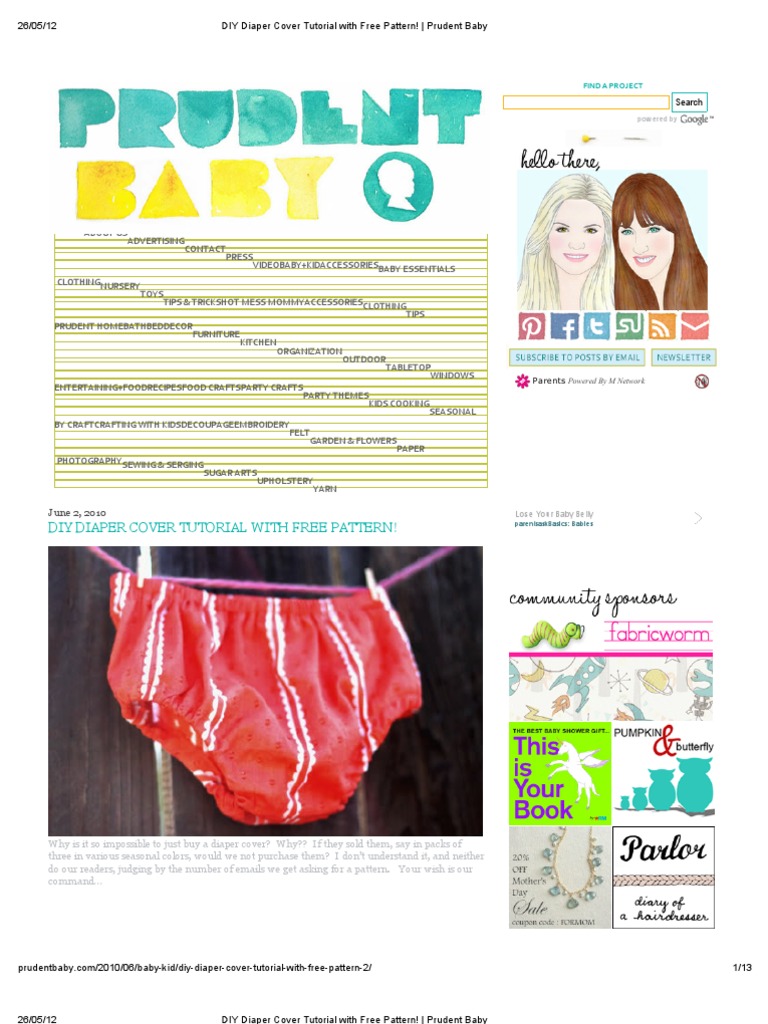 Free DIY Diaper Cover Pattern Guide | PDF | Seam (Sewing) | Diaper