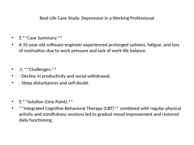 Mental Health Case Study | PDF