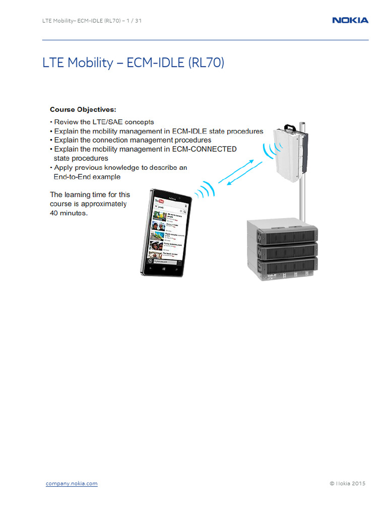 LTE Mobility: ECM-IDLE Overview | PDF | Computing | Network Protocols