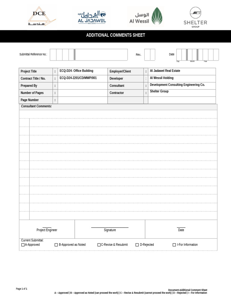 Document Additional Comments Sheet ECQ | PDF