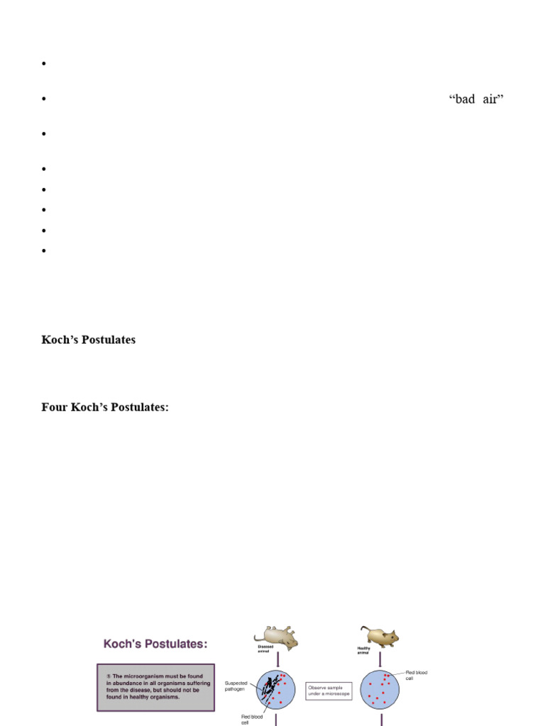 Germ Theory of Diseases and Koch Postulates | PDF
