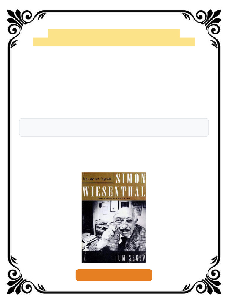 Simon Wiesenthal Tom Segev ebook long-form edition | PDF | Zoology