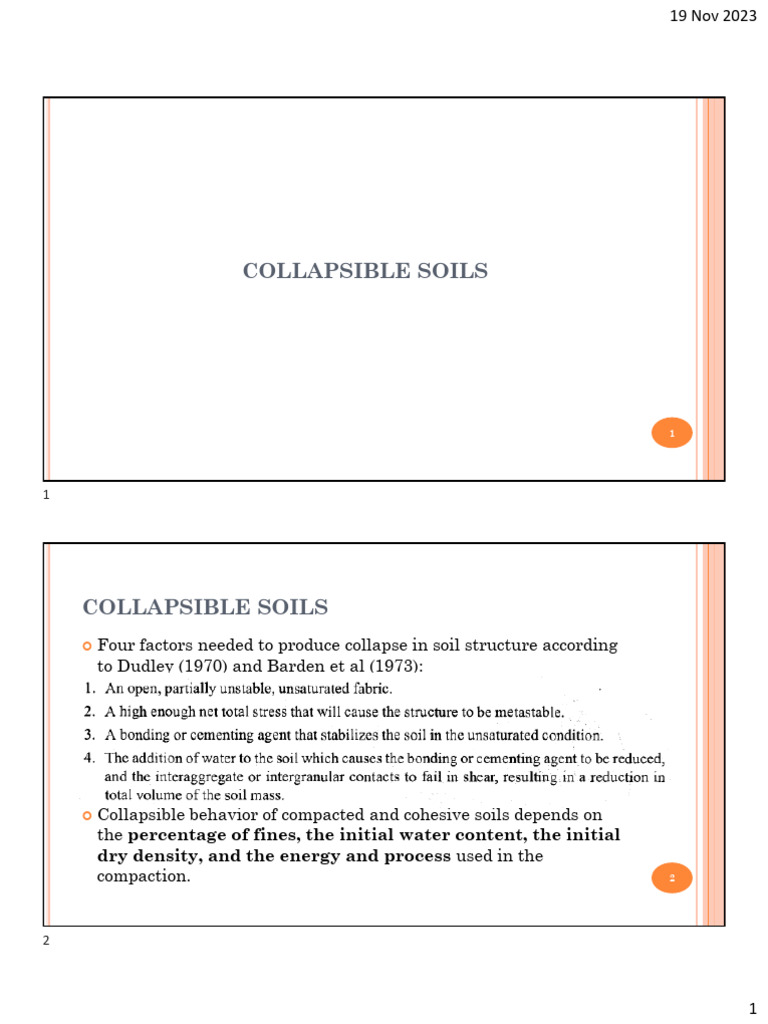 Understanding Collapsible Soils and Foundations | PDF | Foundation ...