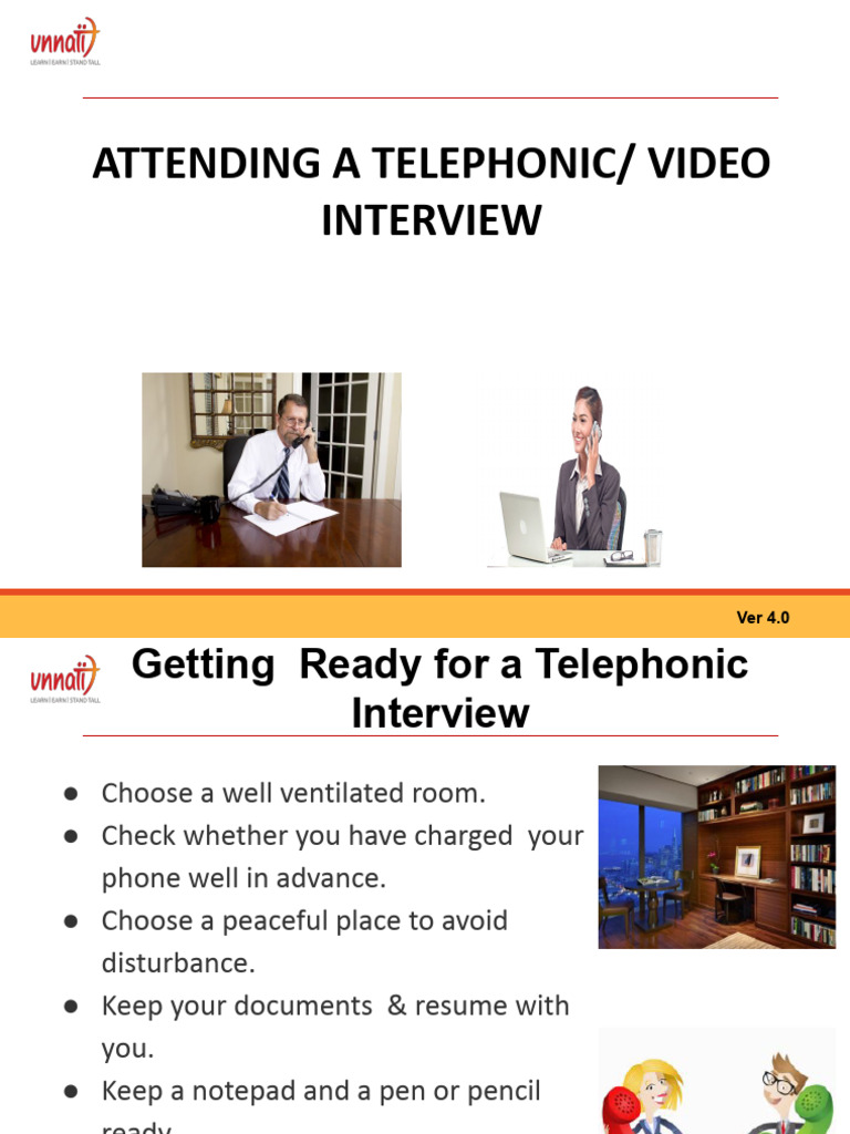 24-EnG-Attending A Telephonic - Video Interview-Ver4.0 | PDF | Human ...