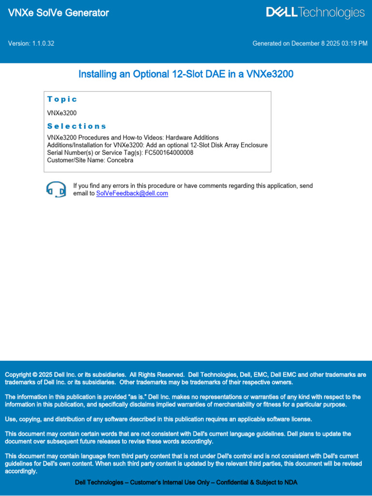 Install 12-Slot DAE for VNXe3200 | PDF | Electrostatic Discharge