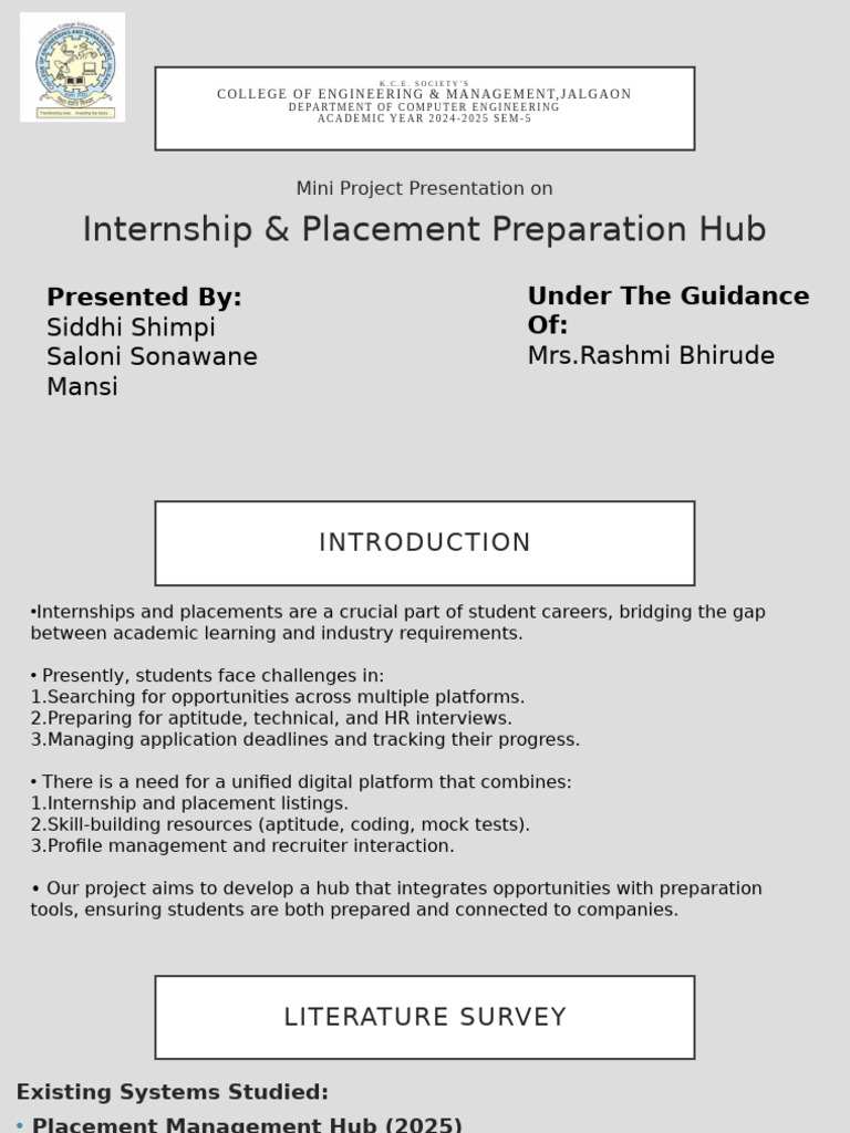 Internship&Placement Preparation Hub Gold | PDF | Recruitment | Internship