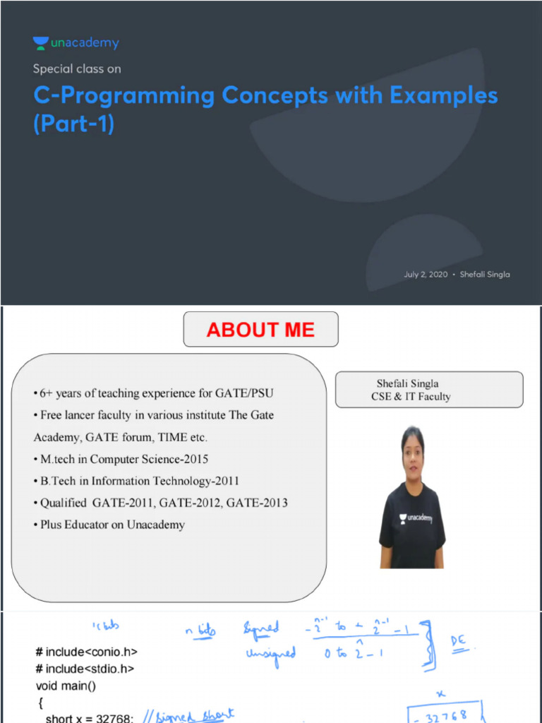 CProgramming Concepts With Examples Part1 With Anno | PDF